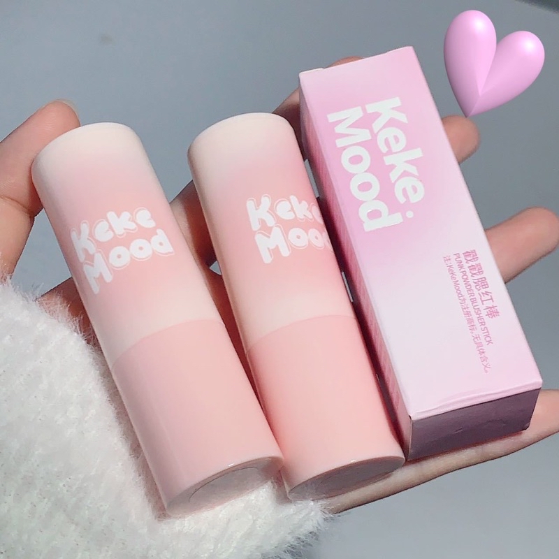 KEKE MOOD Punk Powder Blusher Stick kekemood戳戳腮红棒元气膨胀色自然显白持久 | Shopee ...