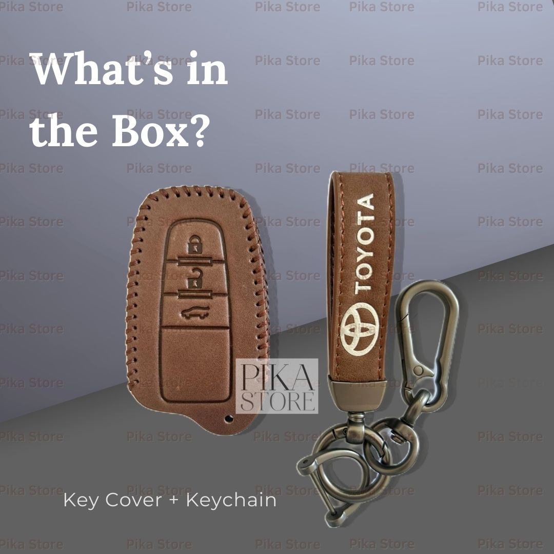 LEATHER Toyota Toyota Cross Key Cover Corolla Altis RAV 4 Camry Key ...