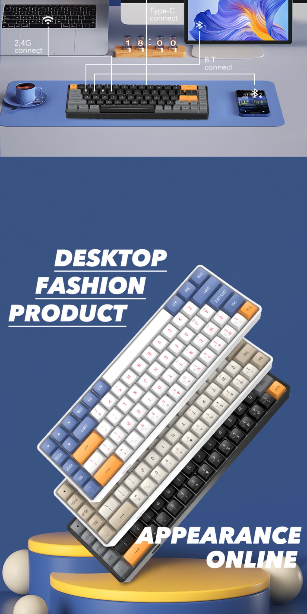 (READY STOCK) AIGO DARKFLASH GD68 DUAL-MODE CONNECTIVITY MECHANICAL ...