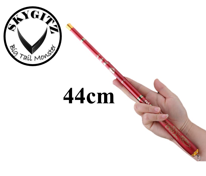 SKYGITZ MALAYSIA Dragon Red Claw Premium Carbon Telescopic pole rod ...