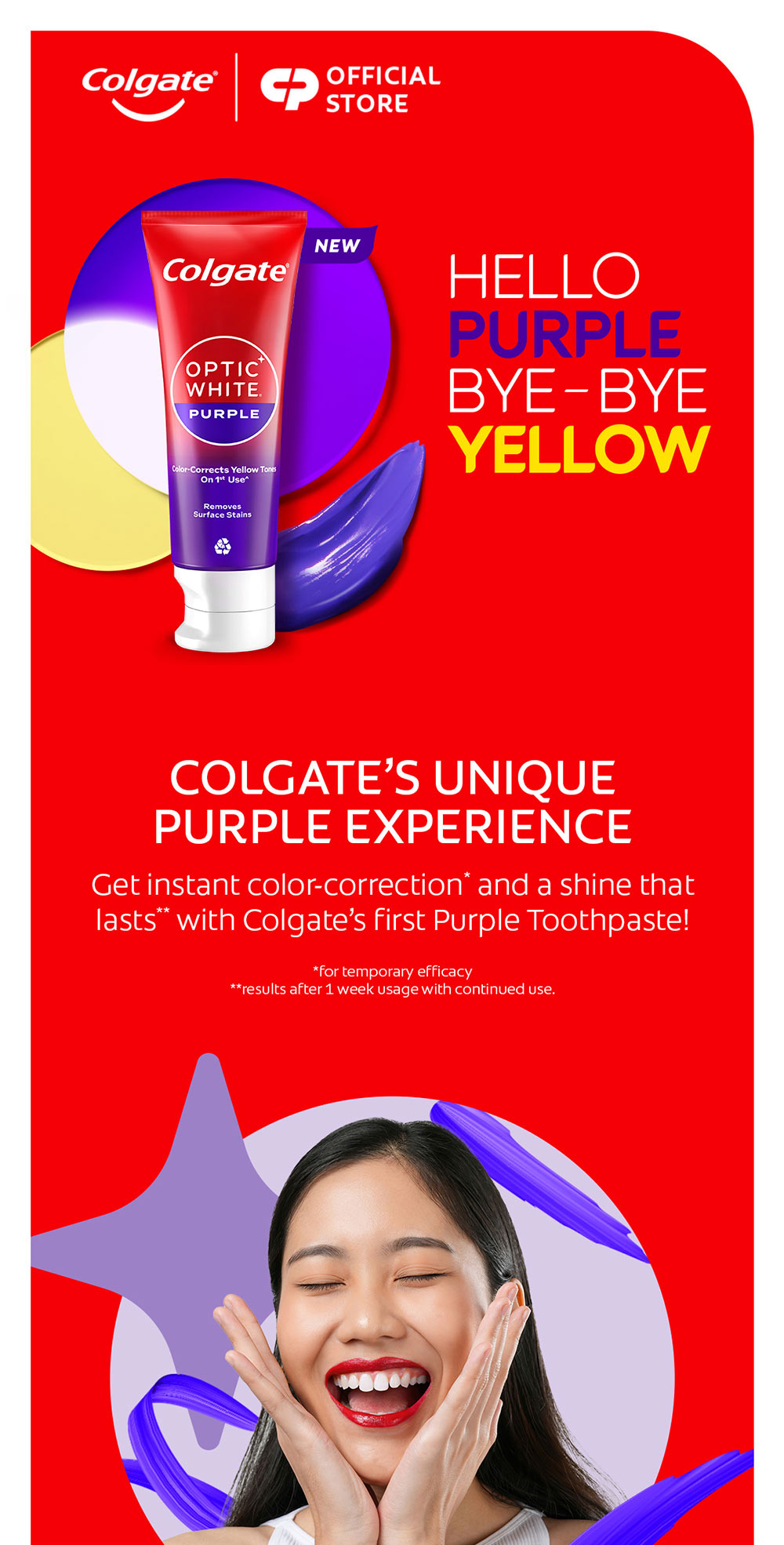 Colgate Optic White Purple Whitening Toothpaste (100g) | Shopee Malaysia