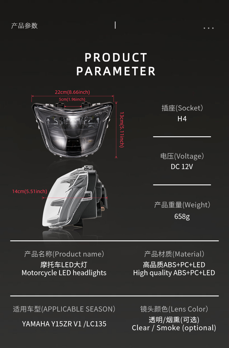 🇲🇾 HPMP™ LC150 Y15 Y15ZR Y15 V1 LAMPU LED EXCITER 150 LED HEAD LAMP LC LAMPU VISS HEADLAMP SMOKE ...