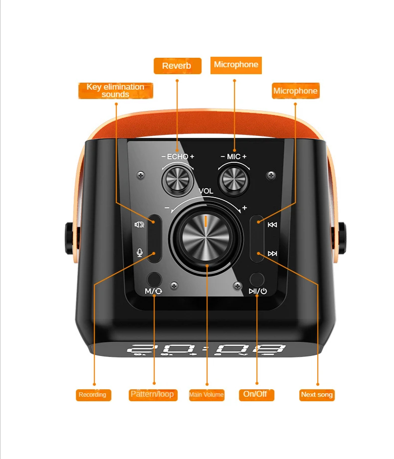 Karaoke Speaker Bluetooth with Handheld Microphone Portable Voice ...