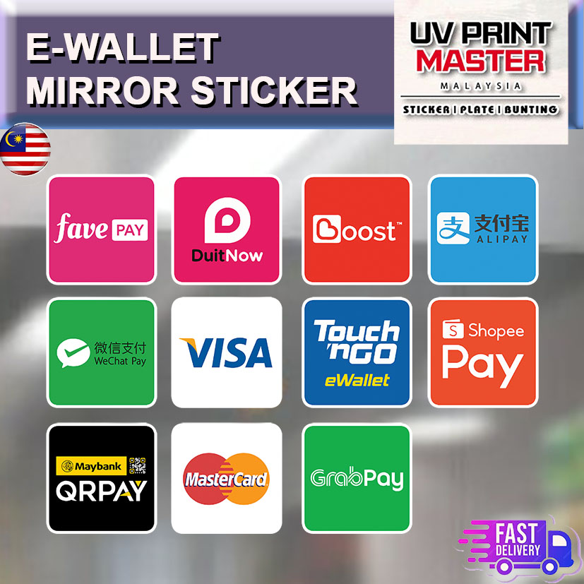 E-Wallets Stickers/Touch & Go Sticker/QR Code Sticker/Alipay sticker ...