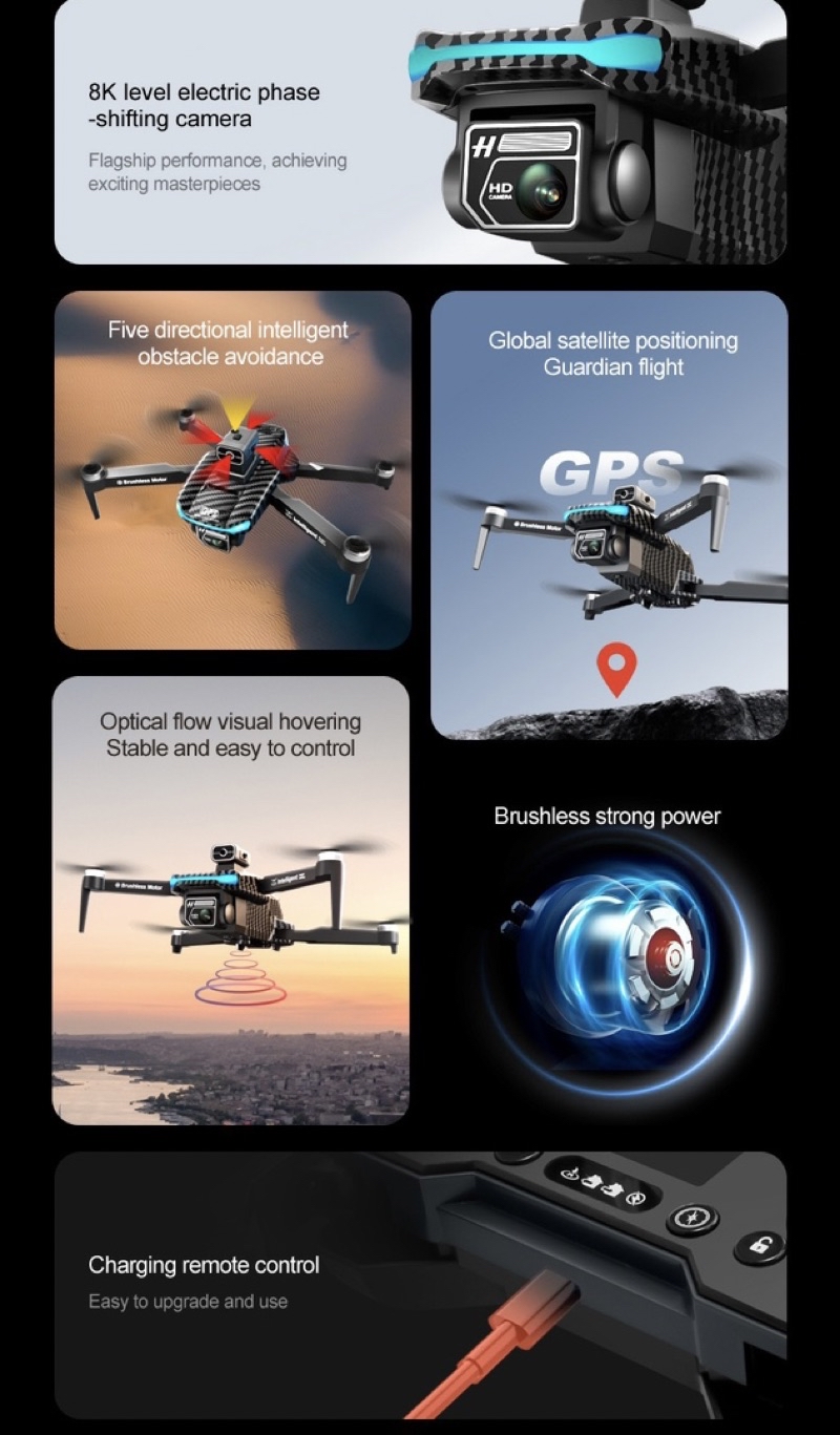 FEO Carbon V2 Max GPS Drone RC Drone 4k 1.2KM Distance 5G WiFi live ...