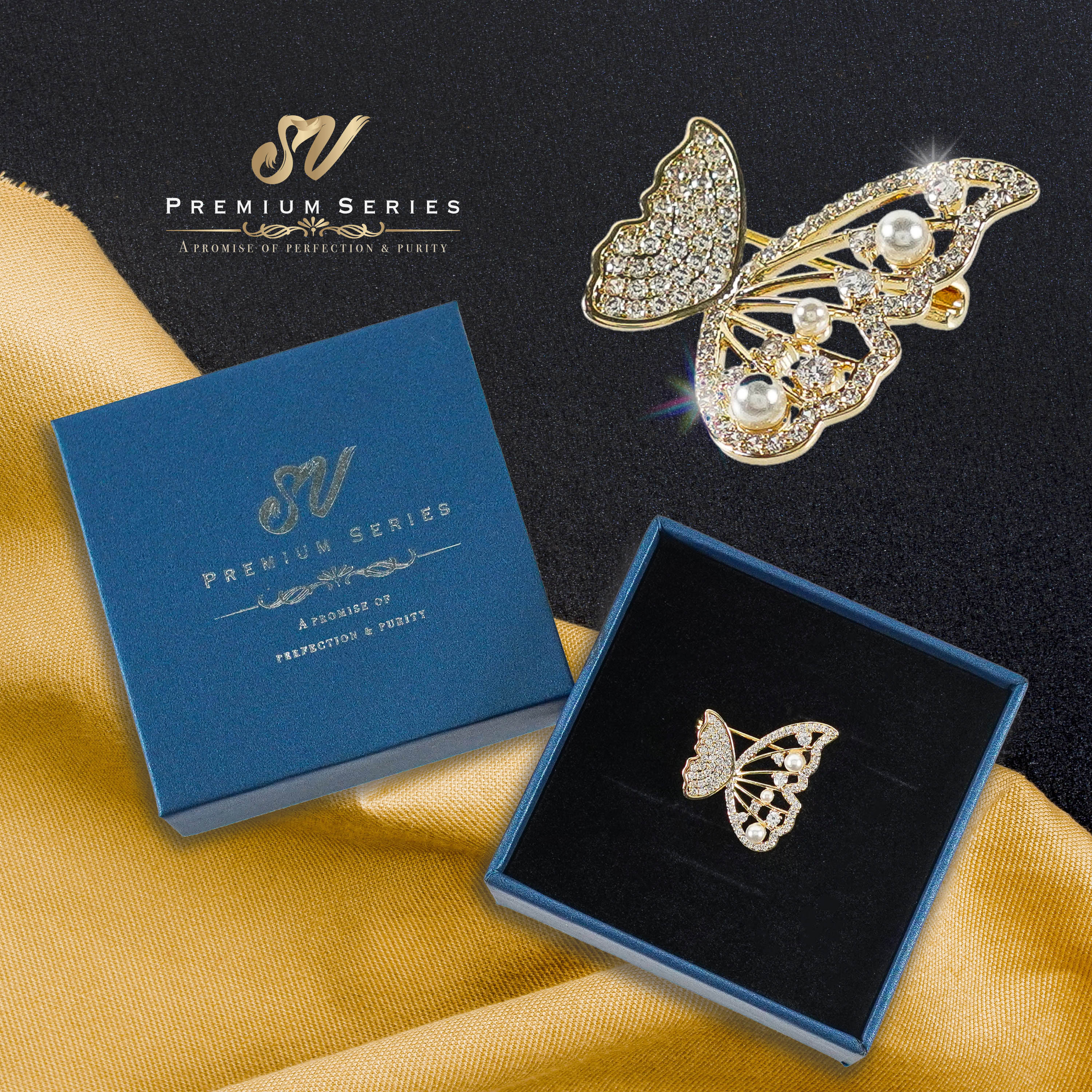 SV Premium Austria Brooch Pin Tudung Crystal Classic Kerongsang Tudung ...