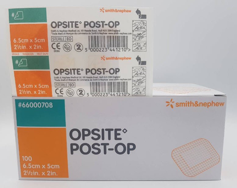 Opsite Post-Op 6.5cmx5cm 86300300 66000708 Smith & Nephew Adhensive ...