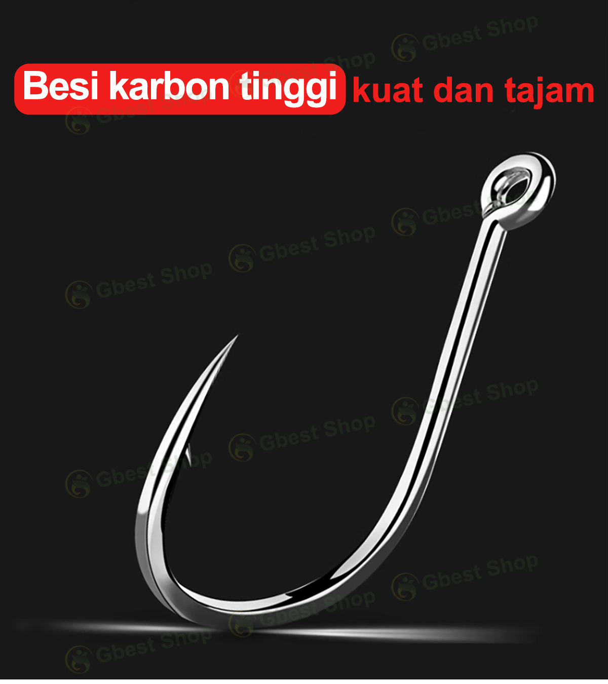 High Carbon Steel Barbed Fishing Hook with Hole jig head fish set ...