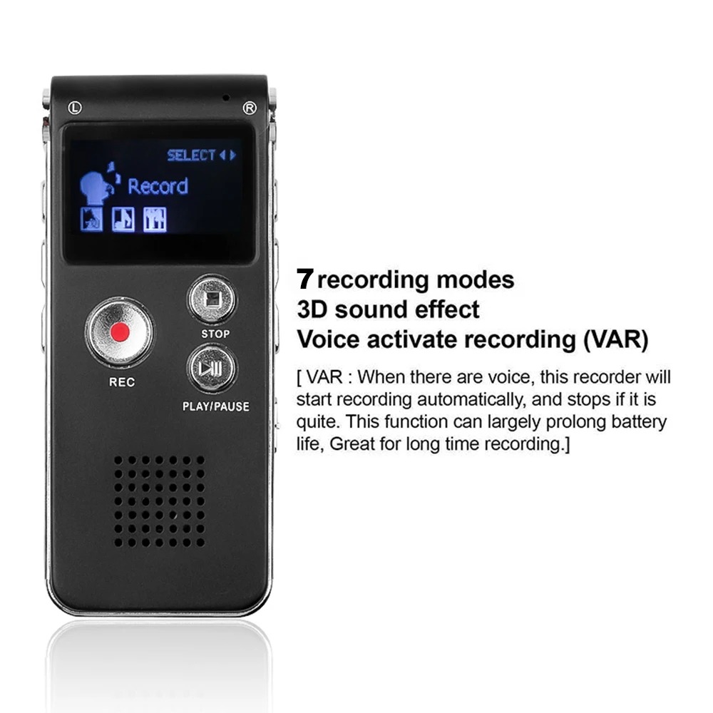 Portable Mini Voice Recorder Digital Sound Recorder Built-In 8G Phone ...