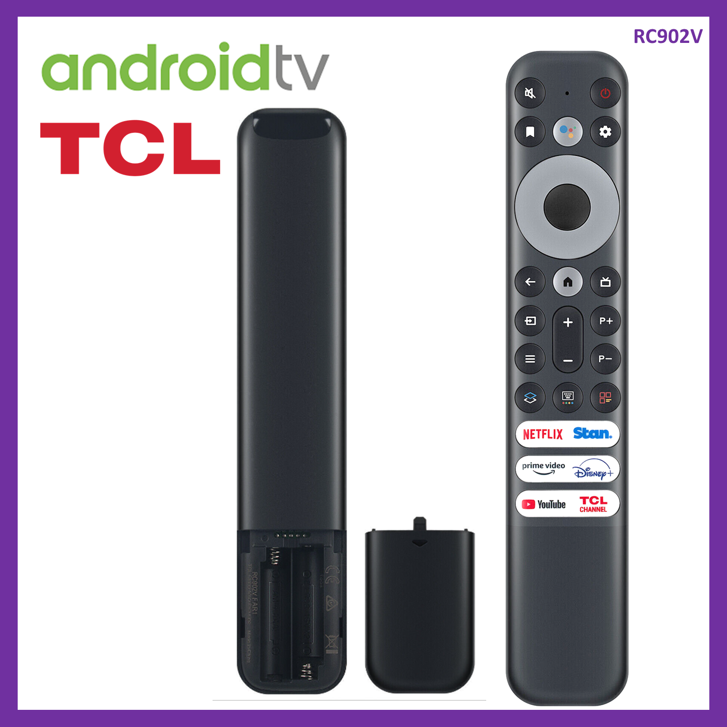 Suitable for TCL Android TV LED QLED 4K UHD Smart TV Remote Control ...