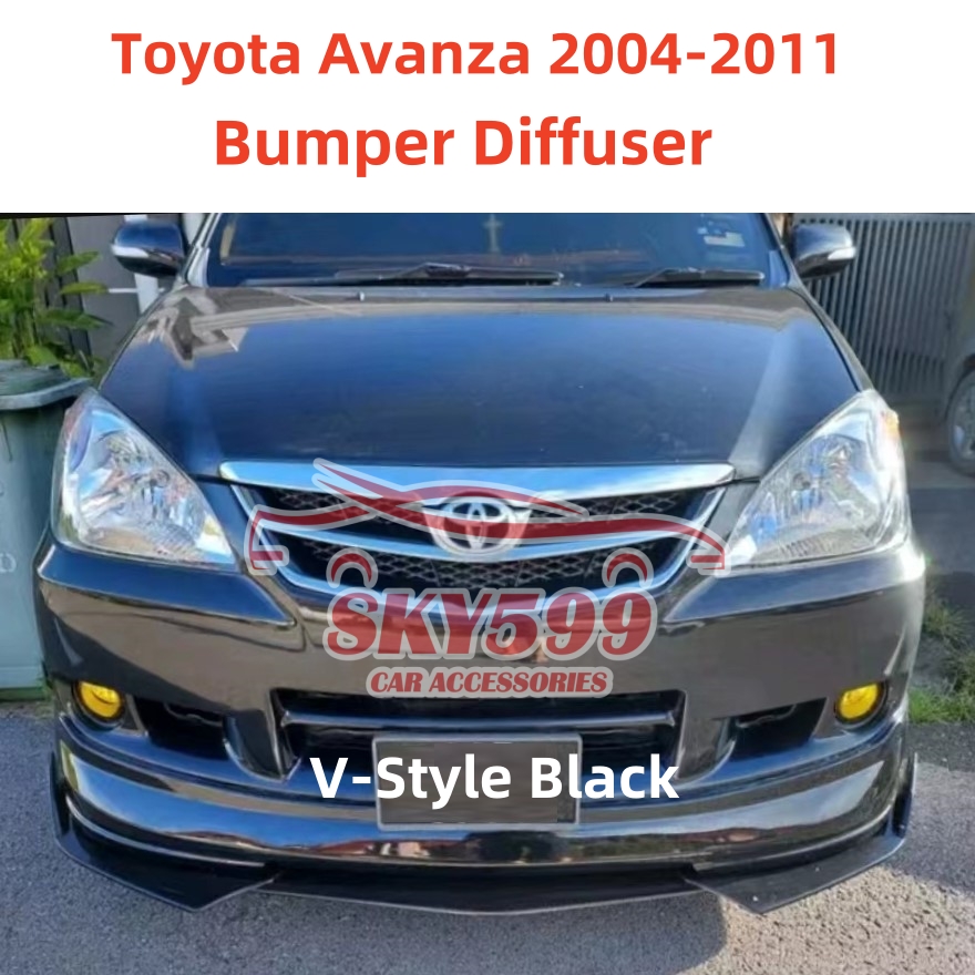 Toyota Avanza 2004-2011 Front Bumper Diffuser Lip Wrap Angle Splitters ...