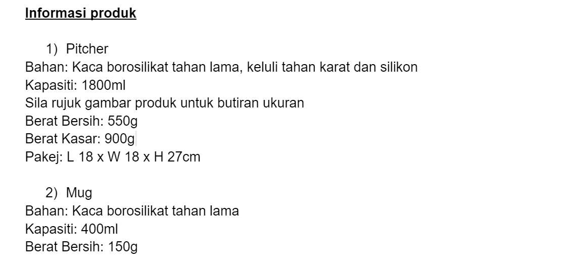 HAMMERED FINISH BOROSILICATE GLASS PITCHER BEVERAGE JUG WATER JAR WITH ...