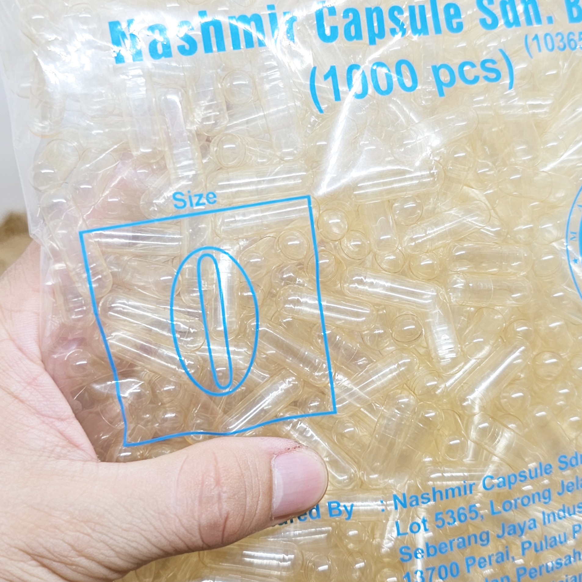 Nashmir Kapsul Kosong HALAL Size 0 (1000pcs / HALAL) / Empty Gelatin ...