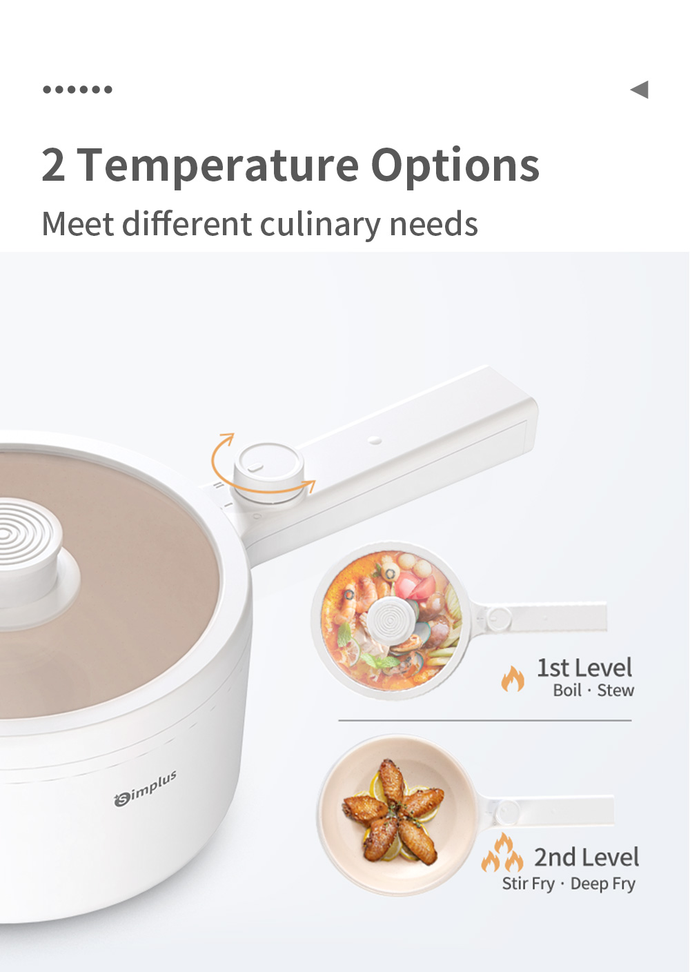 Simplus Multi Cooker Non Stick Ceramic Coating Mini Electric Multi ...