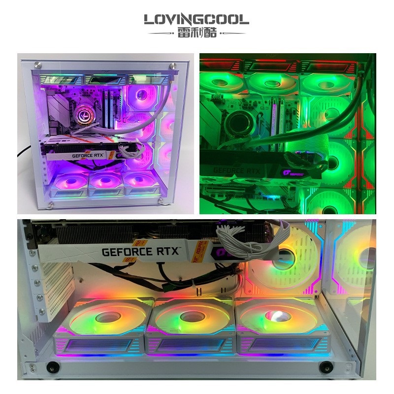LOVINGCOOL LC-120 Black / White 5V ARGB 3Pin PWM 12CM Casing Fan PRISM ...