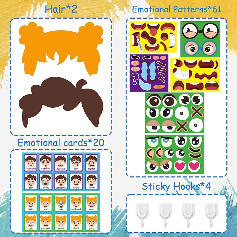 Emotion Wall Chart Felt Montessori Board Busy Learning Book Toy Body ...