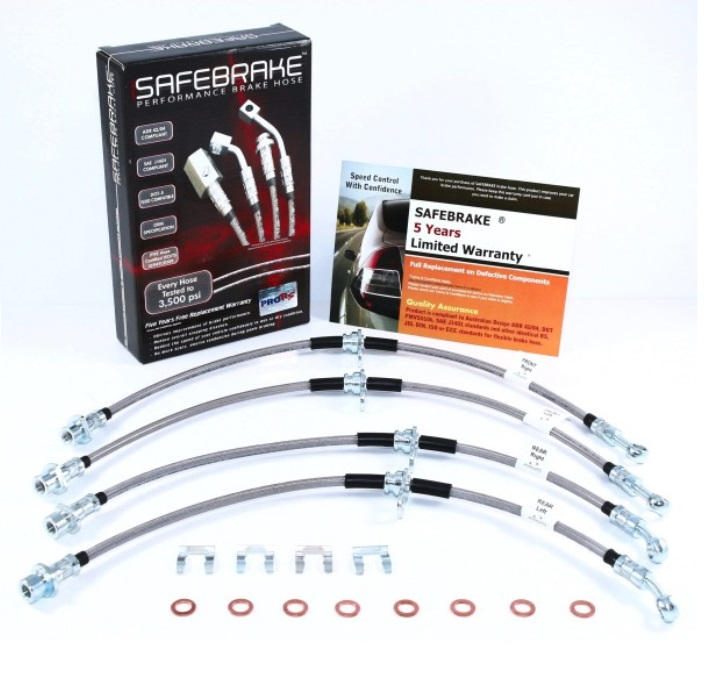 PRO RS STEEL BRAIDED BRAKE HOSE for Honda Integra DC5 GSR, IS, Type R ...