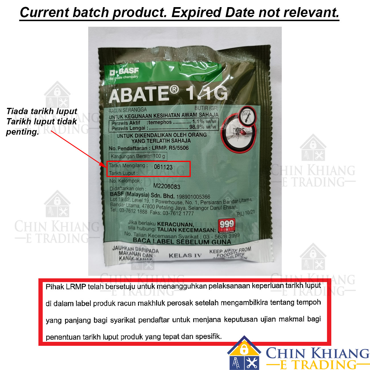 BASF B1100 Abate 1.1G Aedes Mosquito Larvae Killer 1 x 100g | Shopee Malaysia
