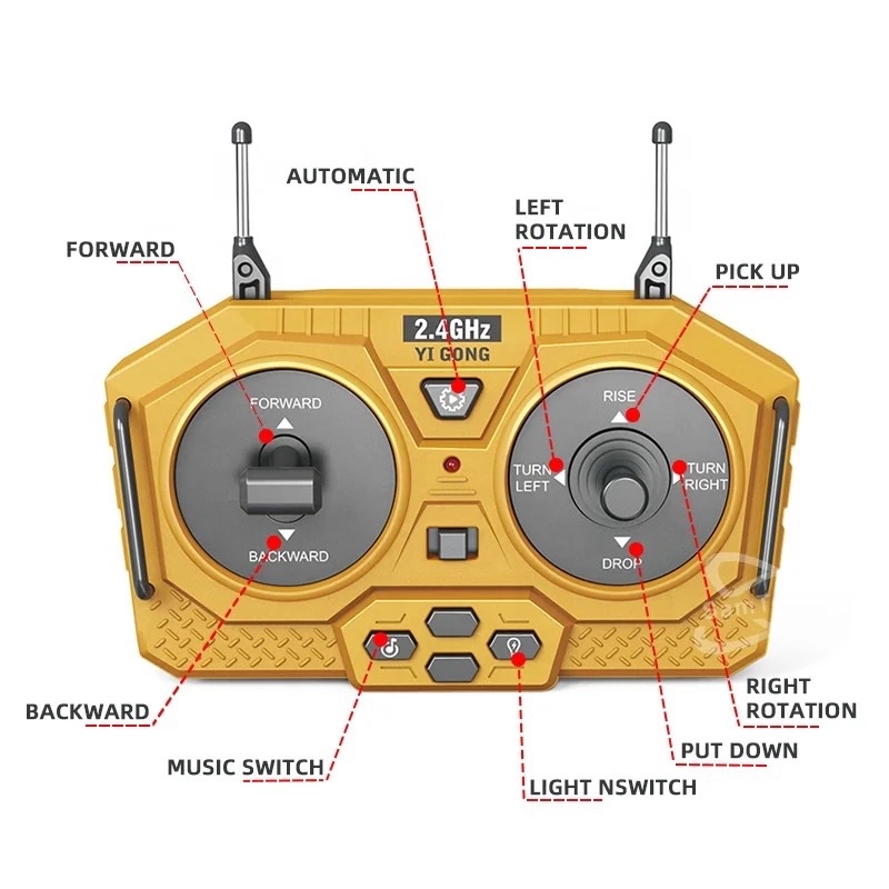 RC Bulldozer YIGONG Remote Control Bulldozer RC Construction For Kids ...