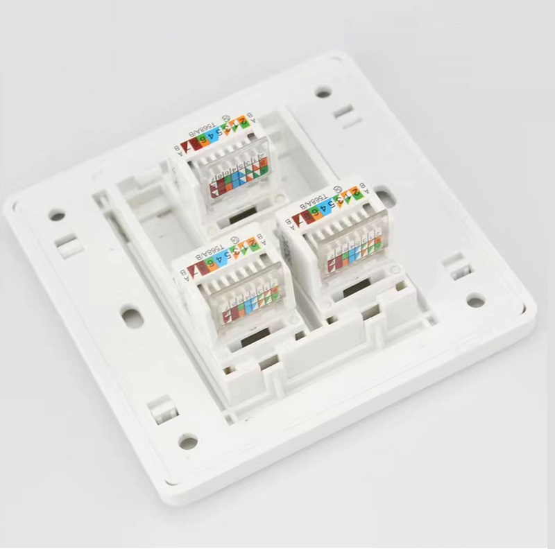 RJ45 Cat5e Cat6 1/2/3/4Ports Faceplate Data Wall Socket Outlet ...