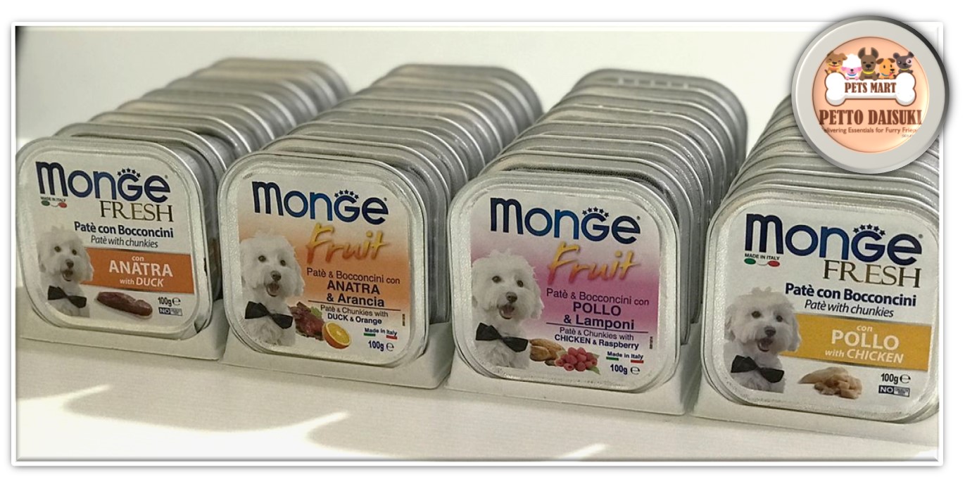 MONGE Super Premium Wet Dog Food 100G With Pate and Chunkies Assorted ...