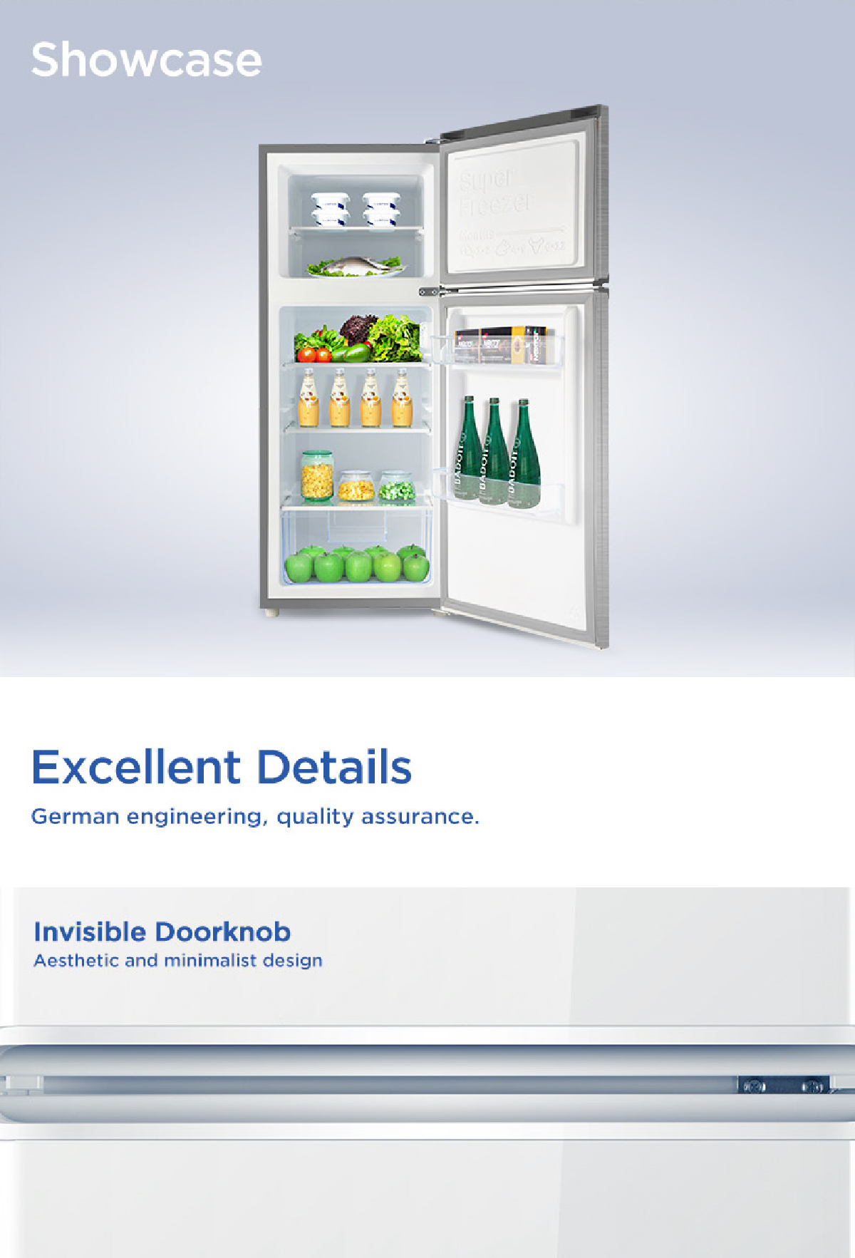TCL 165L Two-Door Top Mounted Mini Refrigerator for Small Family Size ...