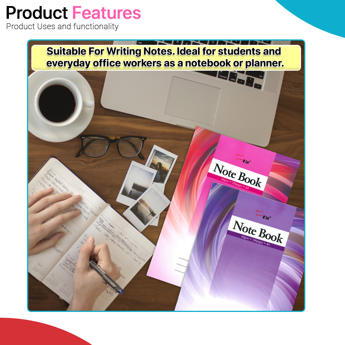 Uni Notebook Buku Nota A4 F5 Exercise Book Buku Tulis 60gsm -(1s/Pcs ...