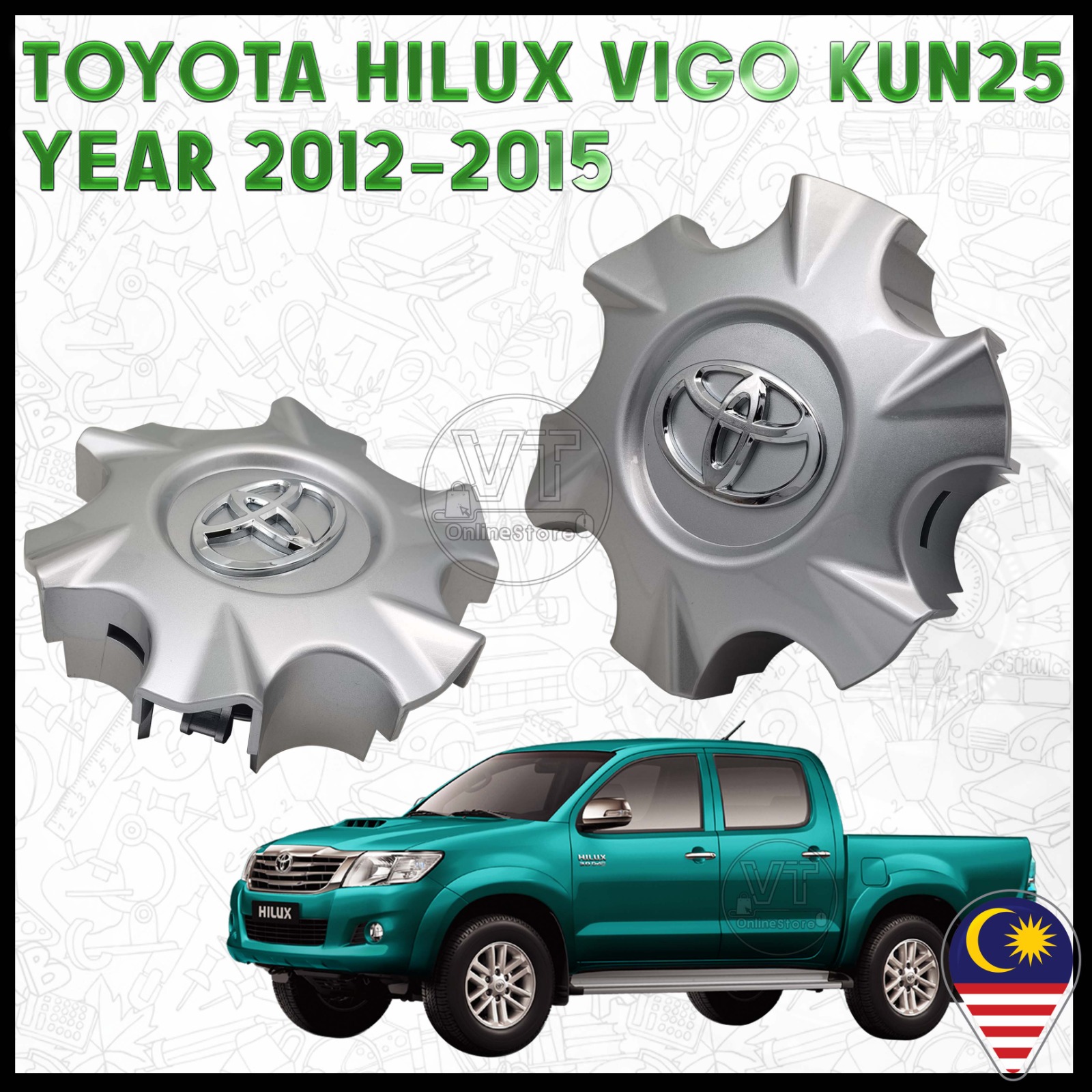 Toyota Hilux Rim Cap Center Cover Car Wheel Tyre Centre Accessories ...