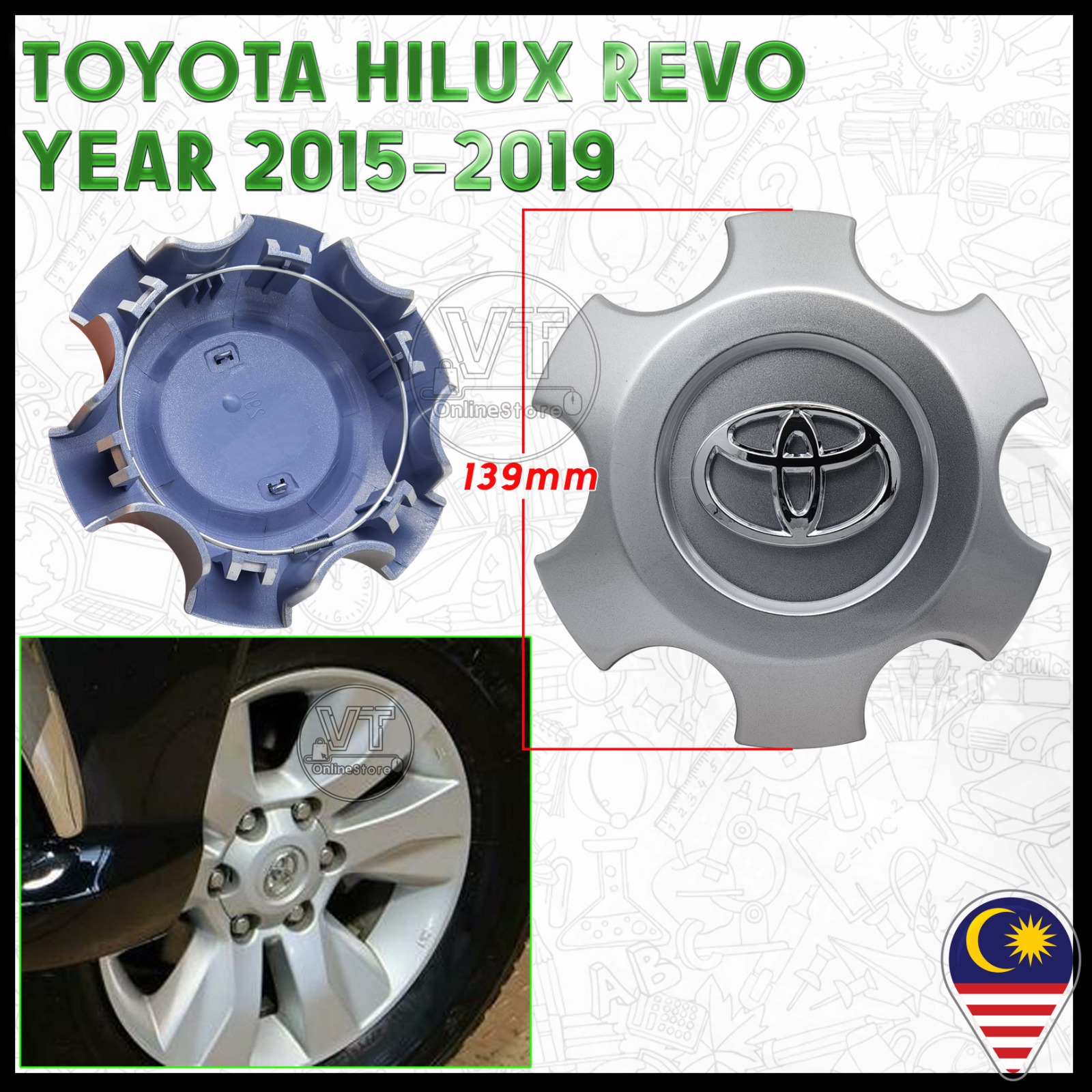 Toyota Hilux Rim Cap Center Cover Car Wheel Tyre Centre Accessories ...