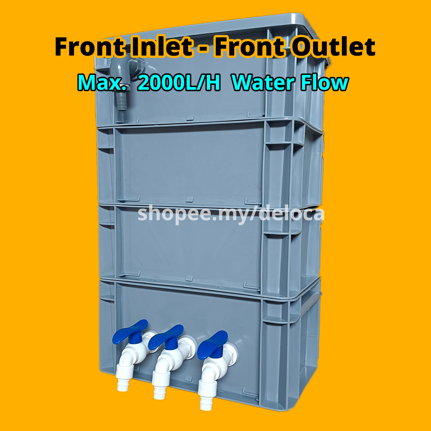 Aquarium Filter Box 4-Tier Indoor Aquarium Outdoor Filteration Box Fish ...