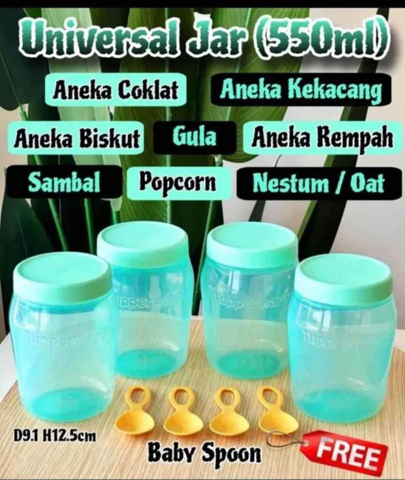 Tupperware Airtight Universal Jar 4.5L/ 3L/ 1.5L/ 825ml/ 550ml / 325ml ...