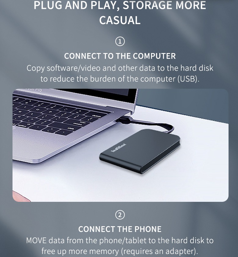 INDILINX SA1 2TB 1TB / 512GB / 256GB / 128GB Portable External SSD ...