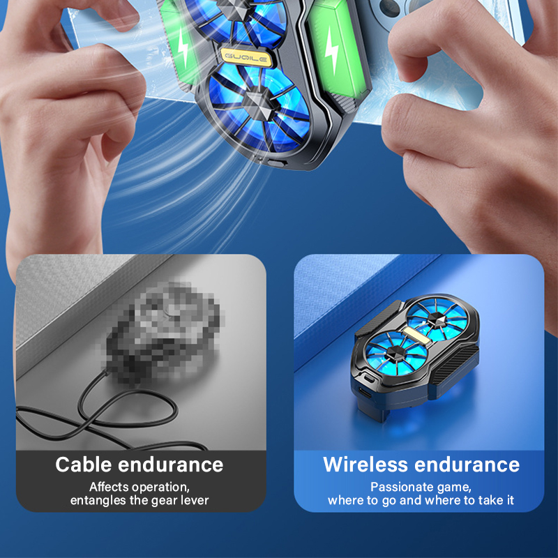 Dual Fan Rechargeable Long Lasting Stronger cooling FS01 Air cooling ...