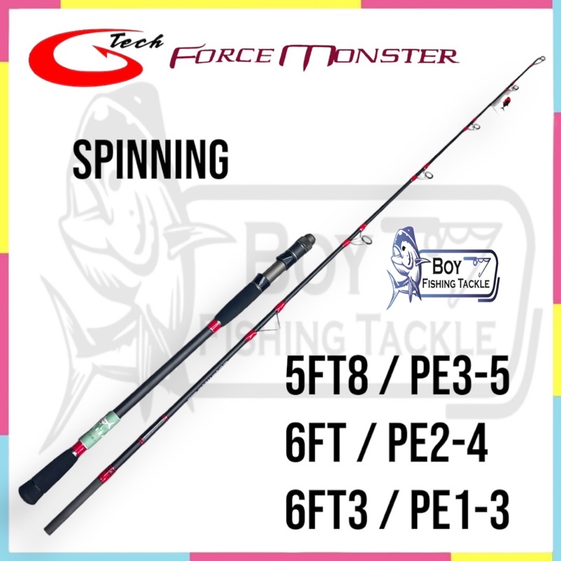 2024 GTECH FORCE MONSTER SPINNING BAITCASTING JIGGING BOTTOM ROD ...