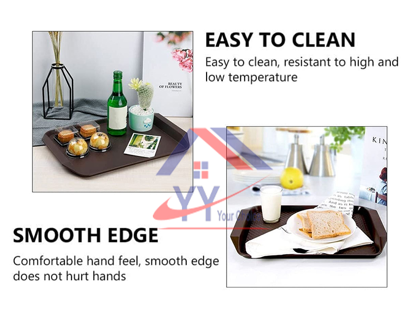 Rectangle Serving Tray/Betterware Serving Tray Rectangle Shape/Plastic Rectangle Tray/Dark Brown ...