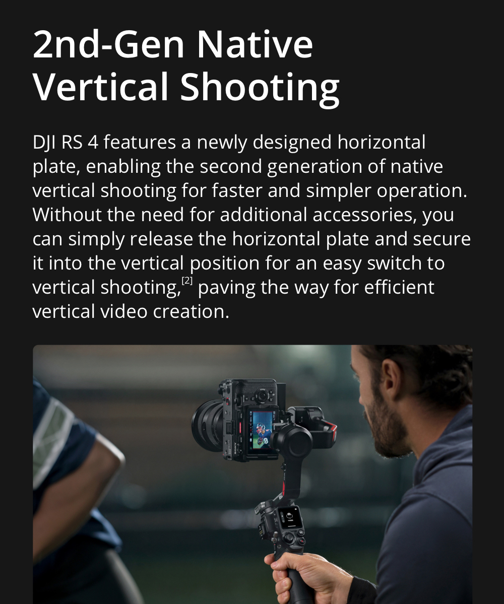 DJI RS 4 - Gimbal Stabilizer | 2nd-Gen Native Vertical Shooting ...