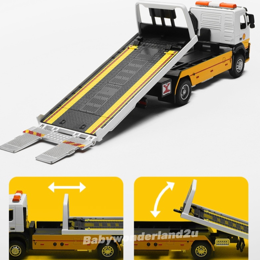 Die Cast Scale 1:50 Shell Towing Truck With Light And Sound Diecast ...