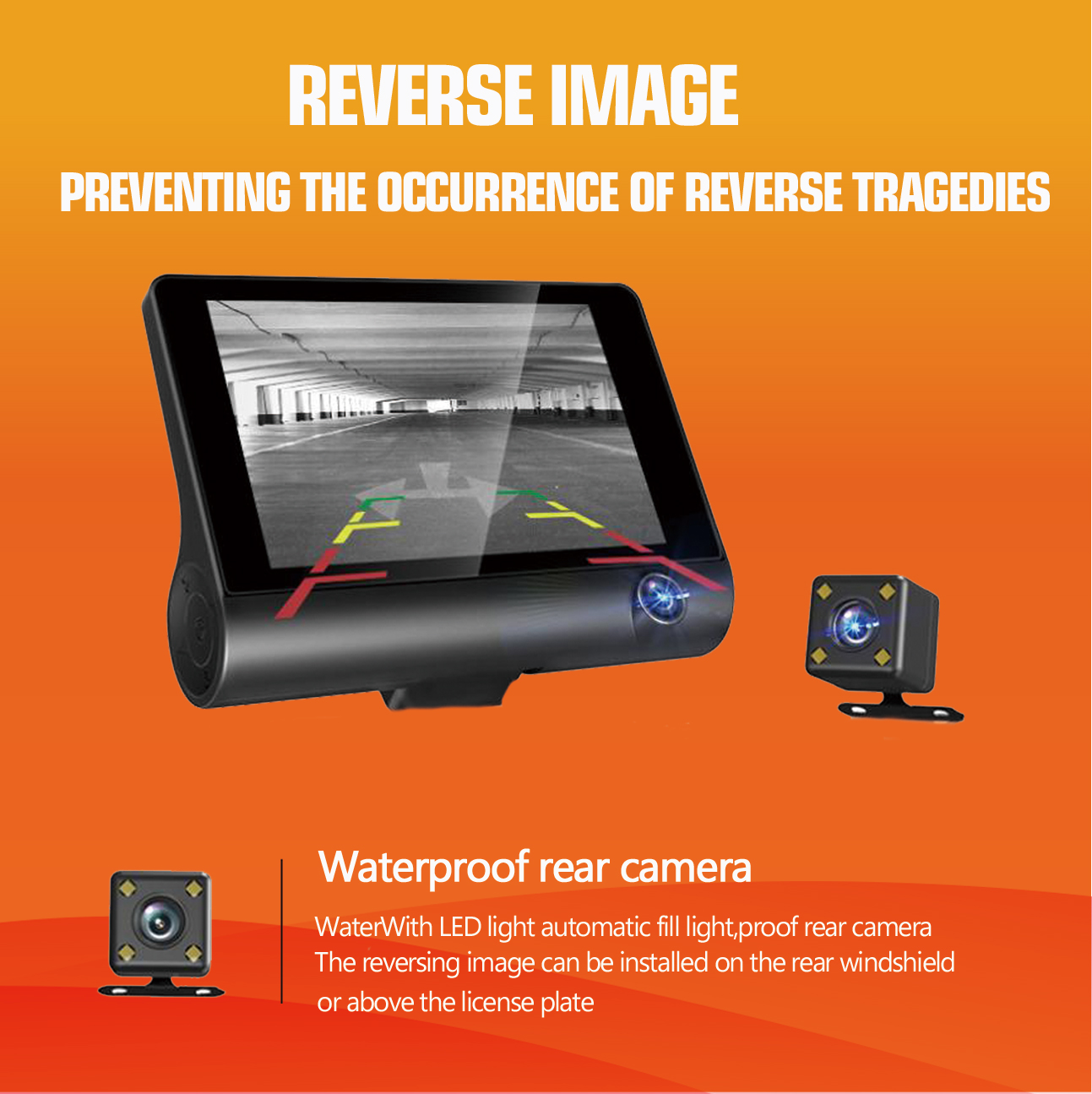 PONY dash cam car 1080P 3 Lens Car DVR Camera Lens HD Car Recorder DVR ...