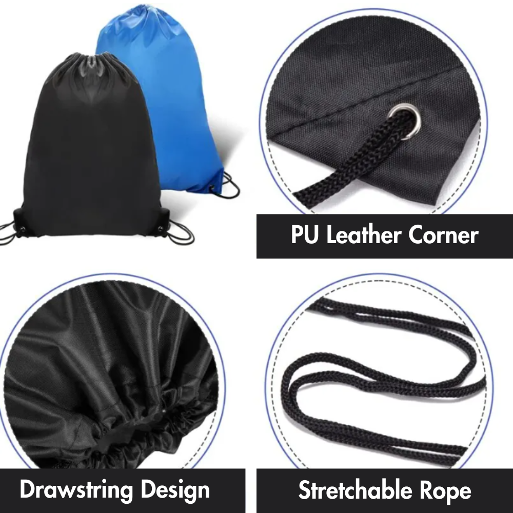 Polyester Drawstring Bag Waterproof Sport Bag Outdoor Storage Bag String Backpack Gym Hiking ...