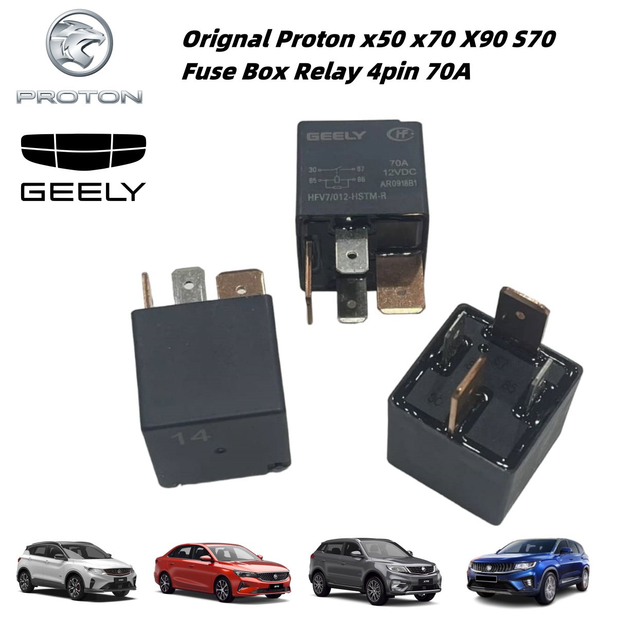 Original Geely Proton Geniune X50 X70 X90 S70 Fuse Box Relay Fan Relay ...
