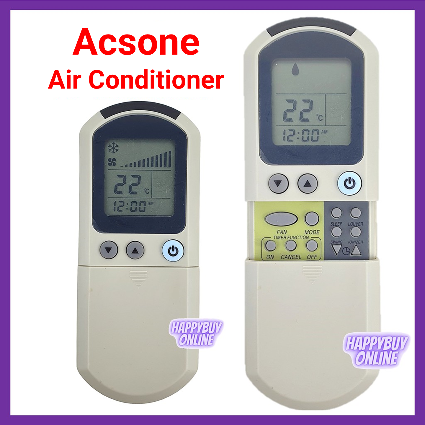 ACSONS Air Conditioner Remote Control (ACS-01) ACSONE Aircond Remote ...