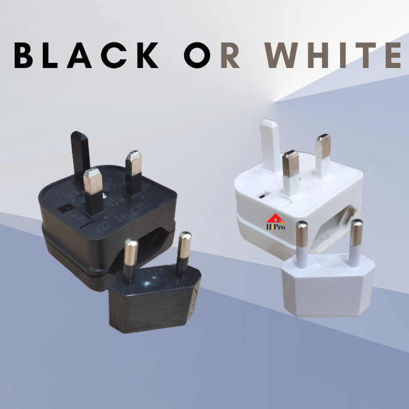 Euro Electrical Plug Converter BS-5732 - 2 Pin (Flat Pin&Round Pin) to ...