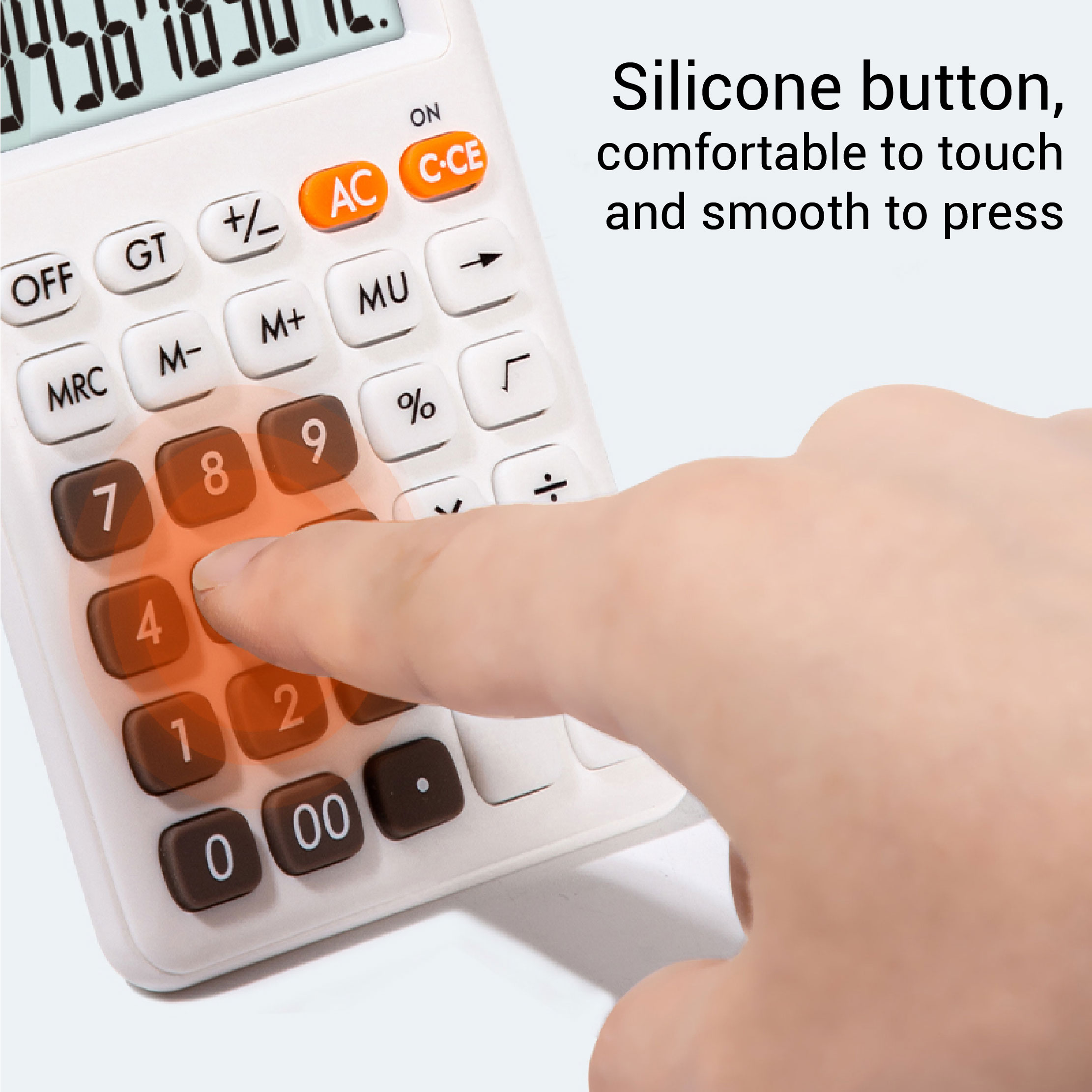 Deli Desktop Calculator 12 Digit Dual Power Soft Lighting Display Blue ...
