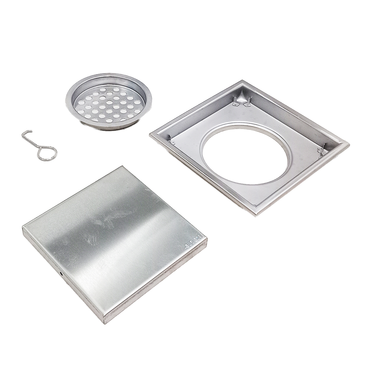Mitco Stainless Steel 304 6'' x 6'' Concealed Floor Grating Floor Trap ...