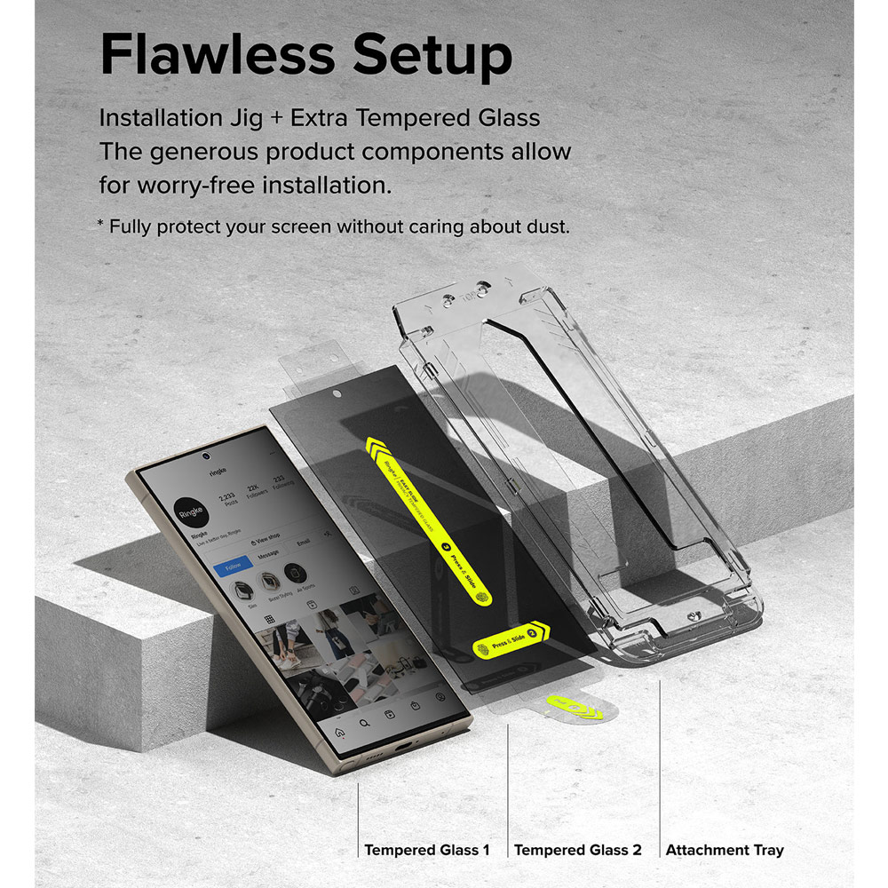 Ringke Easy Slide Tempered Glass Screen Protector with Easy ...