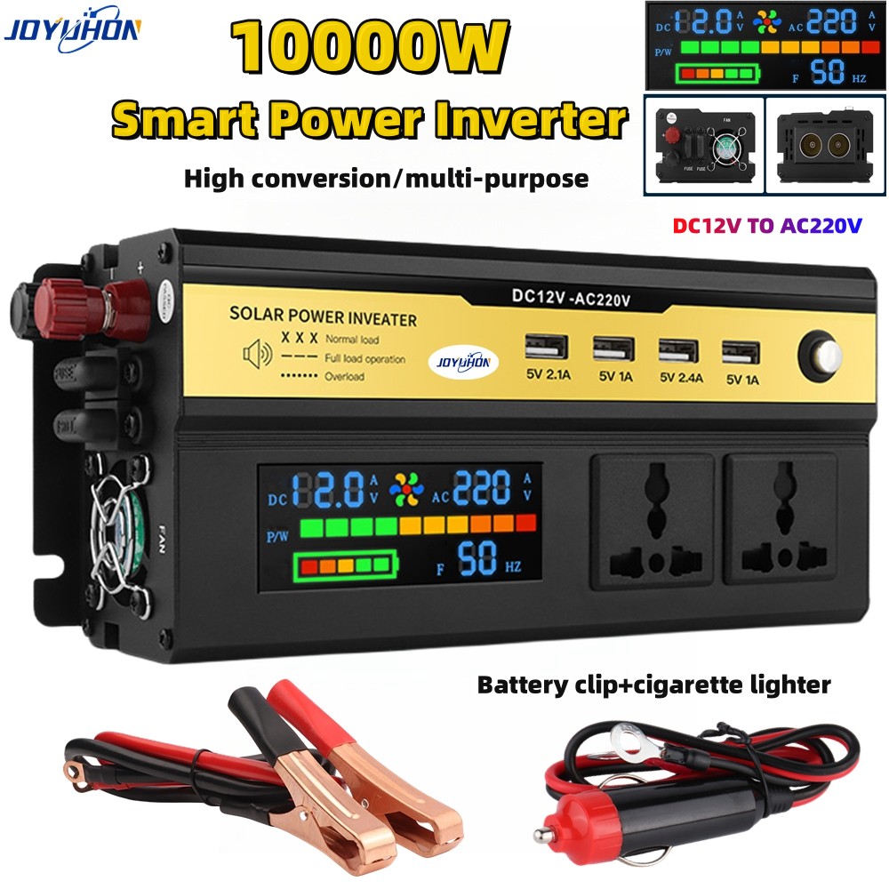 JOYUHON Solar System 12000W Solar Power Inverter DC12V/24V TO AC220V ...