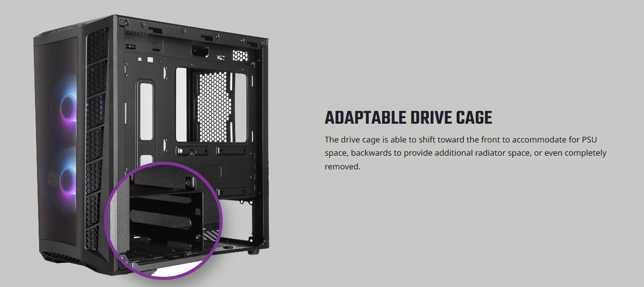 Cooler Master MasterBox MB320L ARGB mATX Chassis -Black # MCB-B320L ...