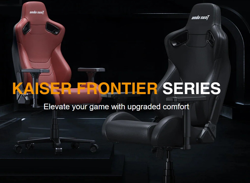 AndaSeat KAISER FRONTIER XL LEATHER PVC Premium Gaming Chair BLACK ...