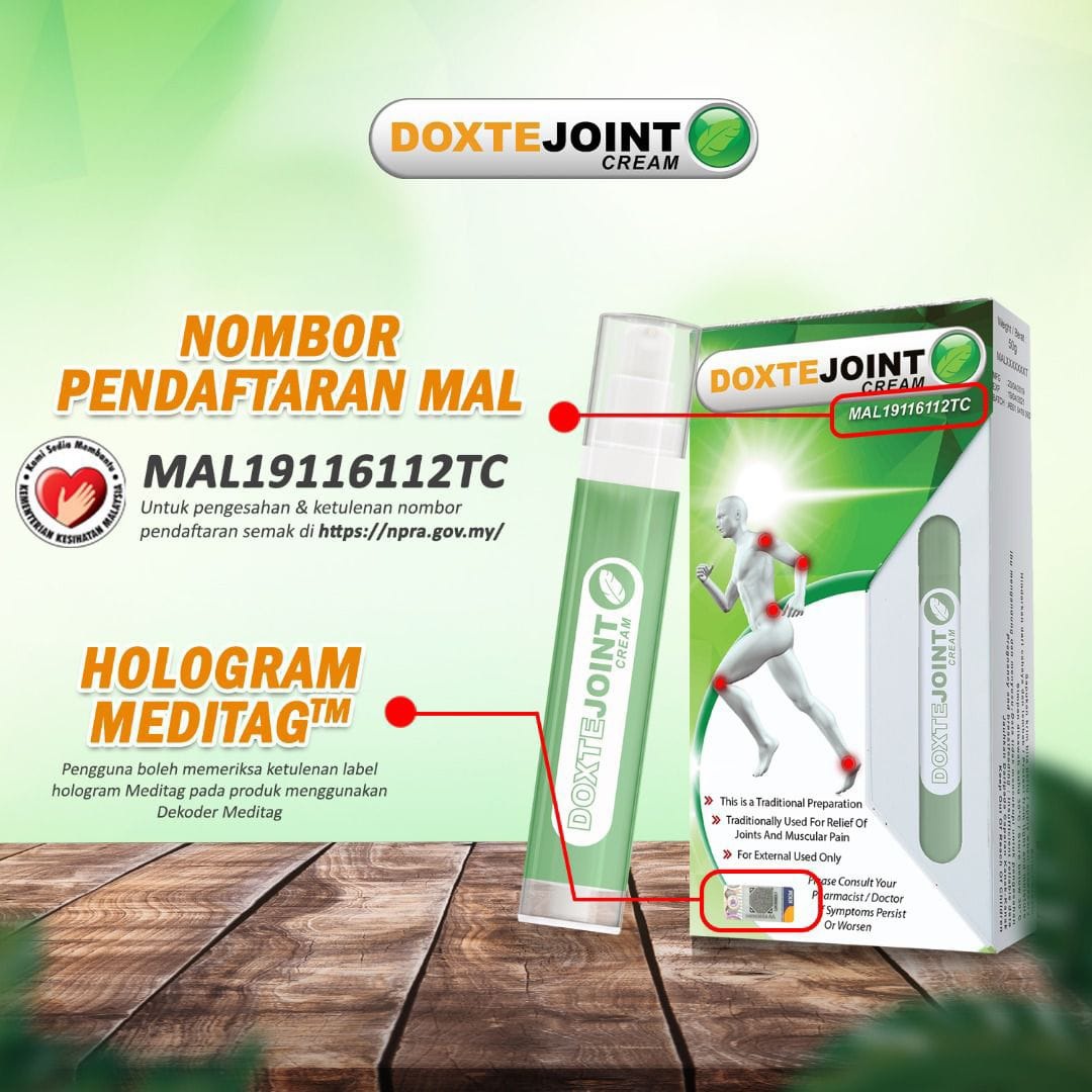 Doxtejoint Cream 50g Terkini Original Ubat Sakit Lutut Dan Sendi Otot ...