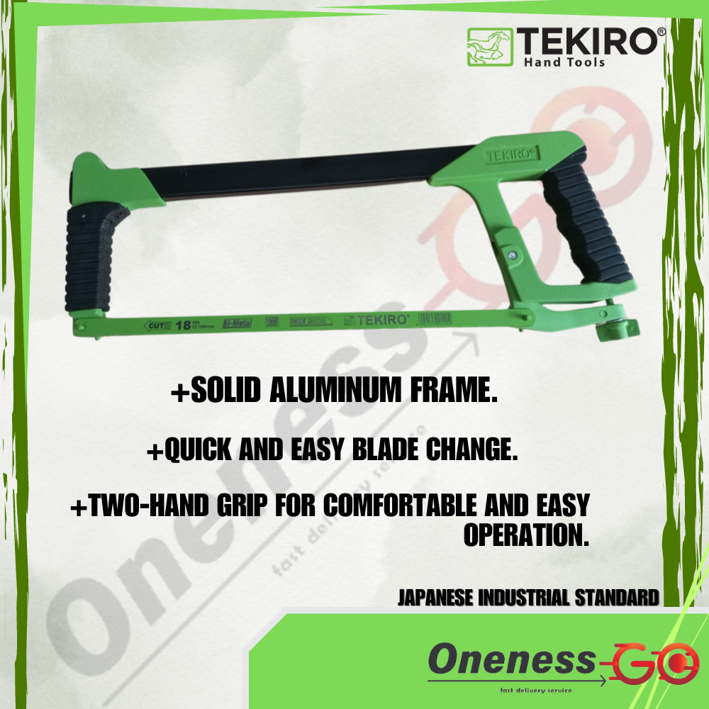 "TEKIRO- HACKSAW WITH ALUMINIUM HANDLE SAW BLADE 12 INCH 18 TPI" (GT ...